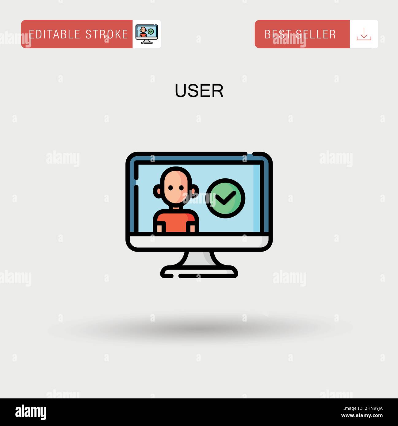 User Simple vector icon Stock Vector Image & Art - Alamy