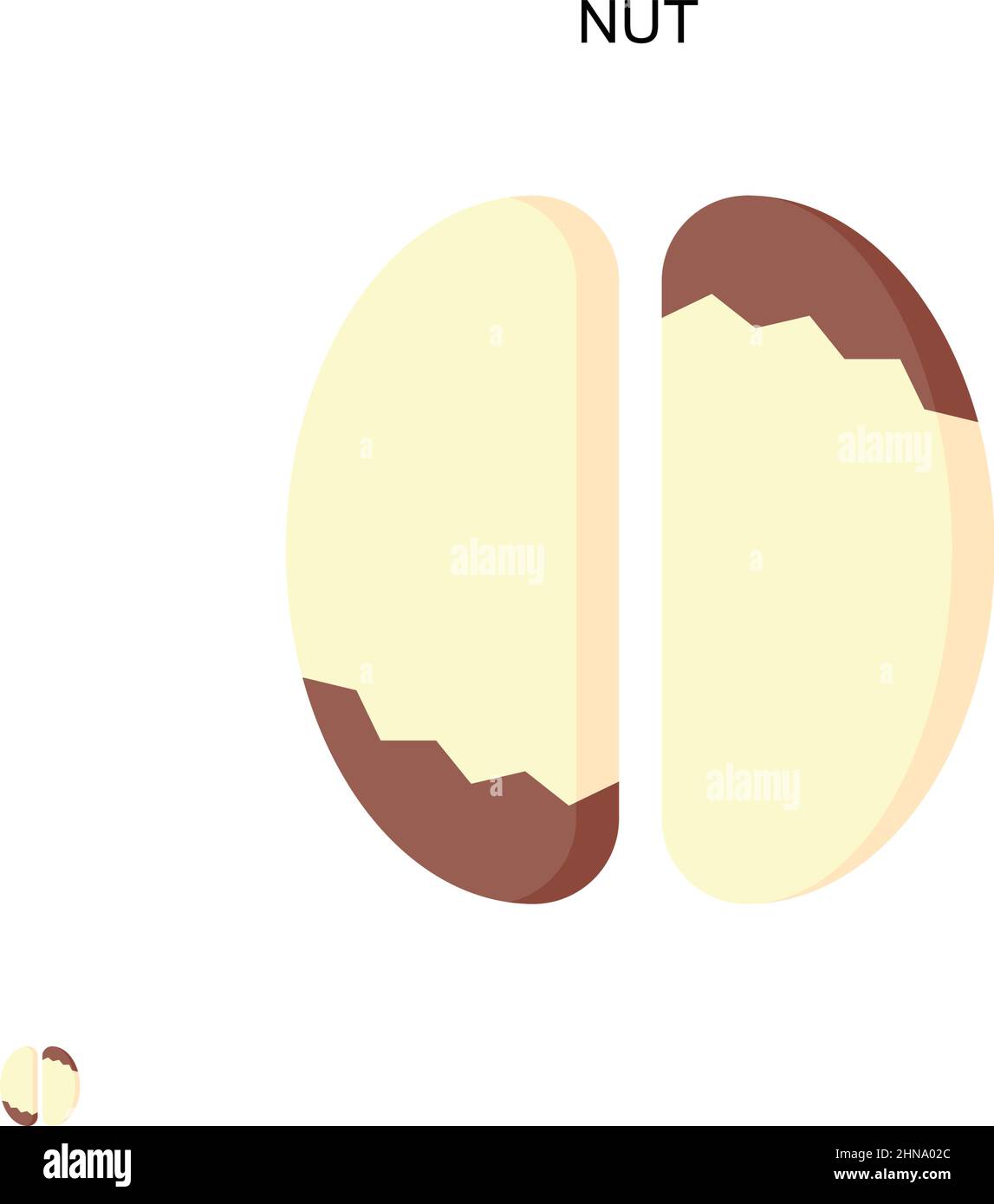 Nut Simple vector icon. Illustration symbol design template for web ...