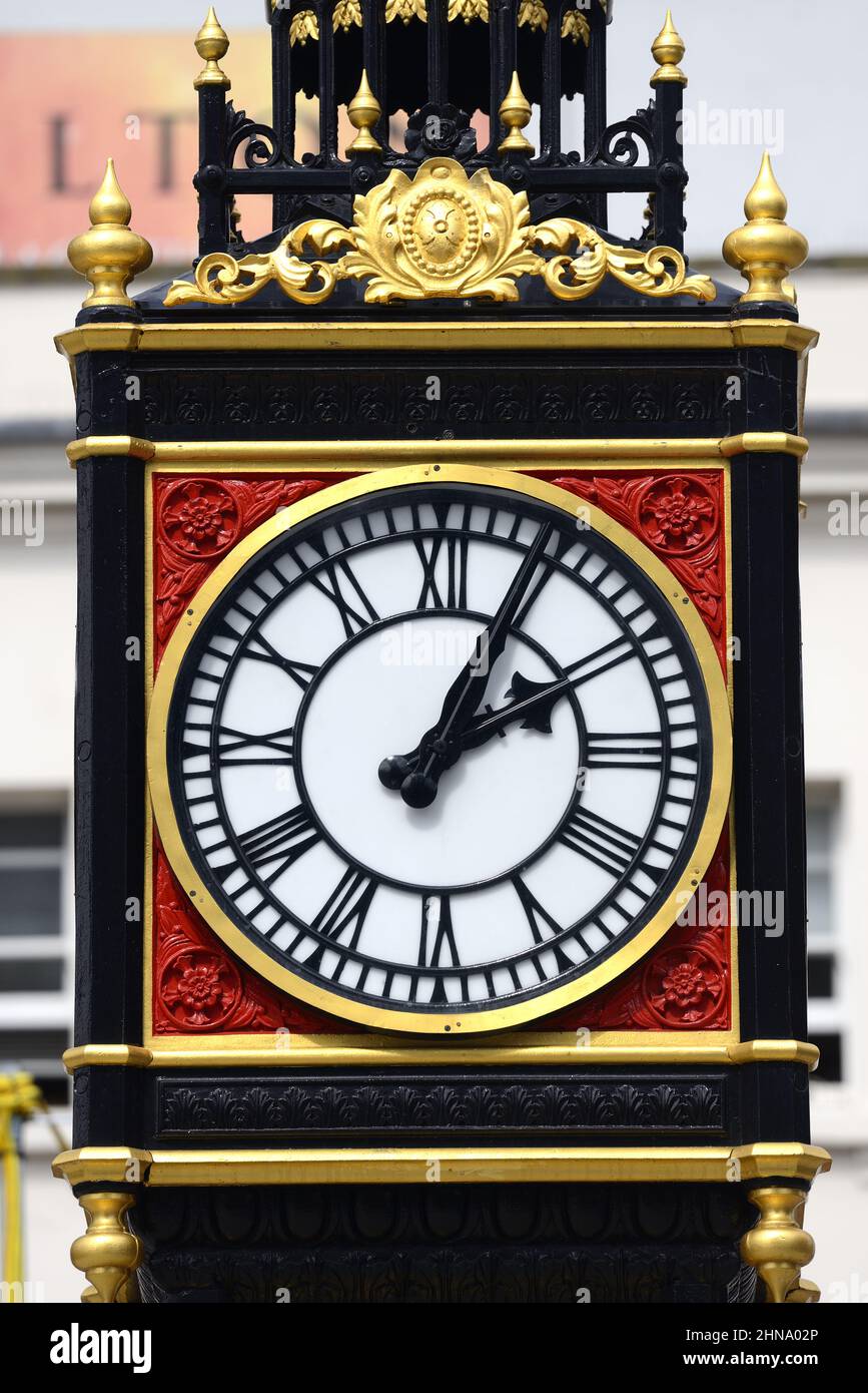 London, England, UK. 'Little Ben' - cast iron miniature clock tower,on ...