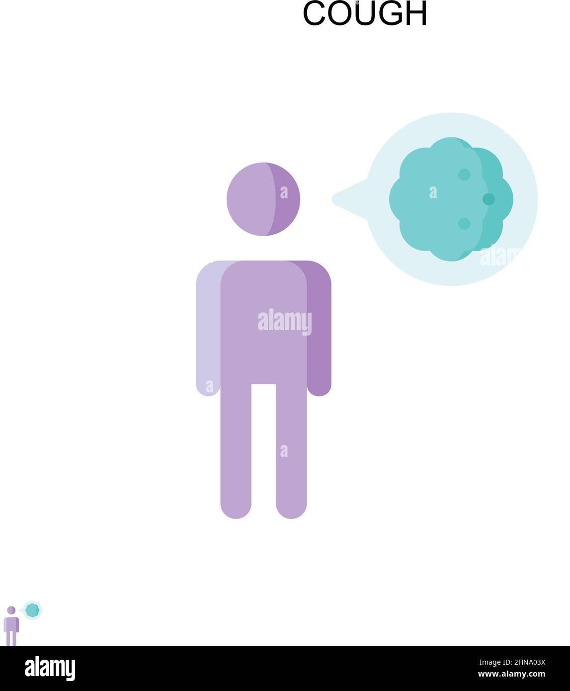 Cough Simple vector icon. Illustration symbol design template for web ...