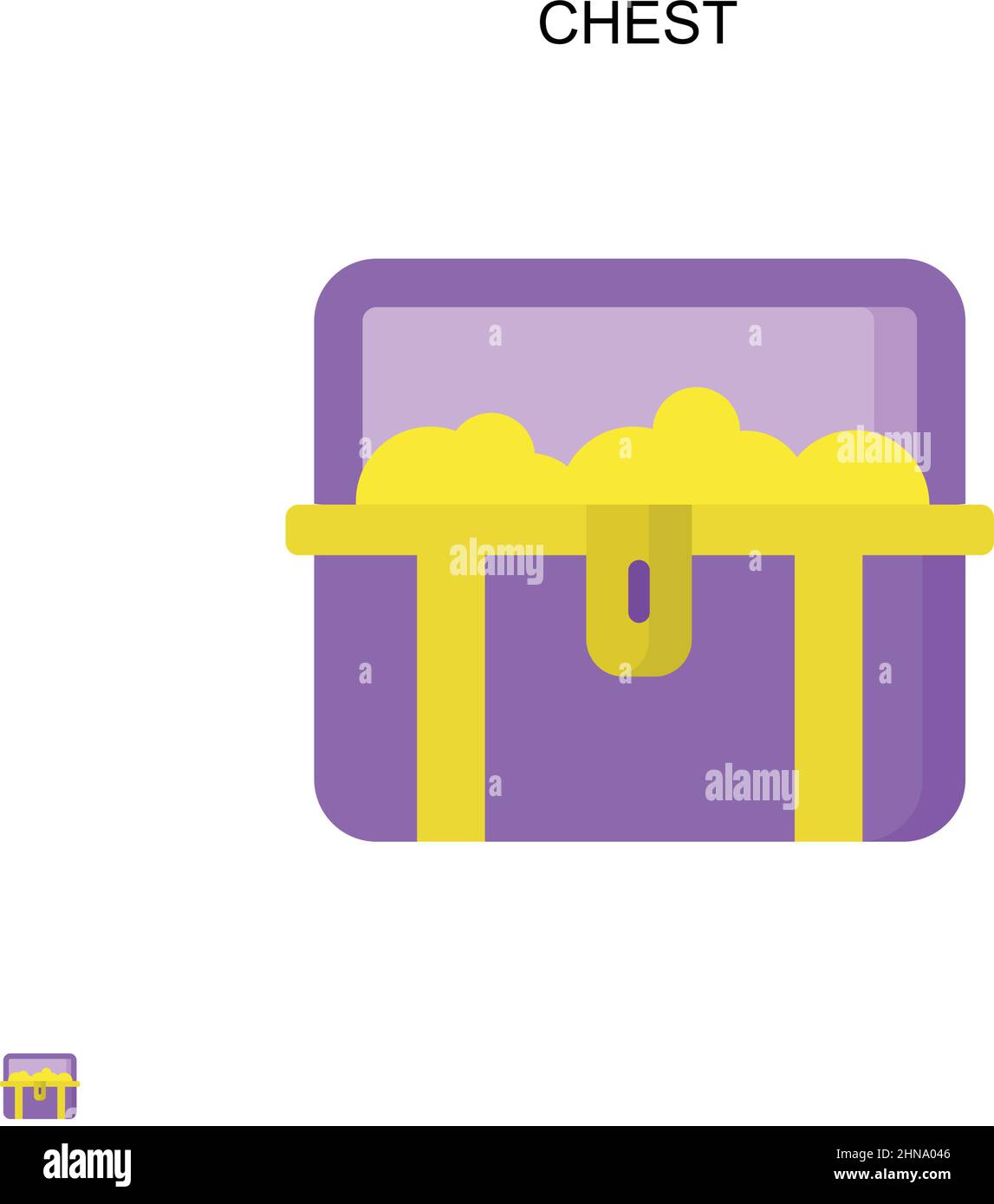 Chest Simple vector icon. Illustration symbol design template for web ...