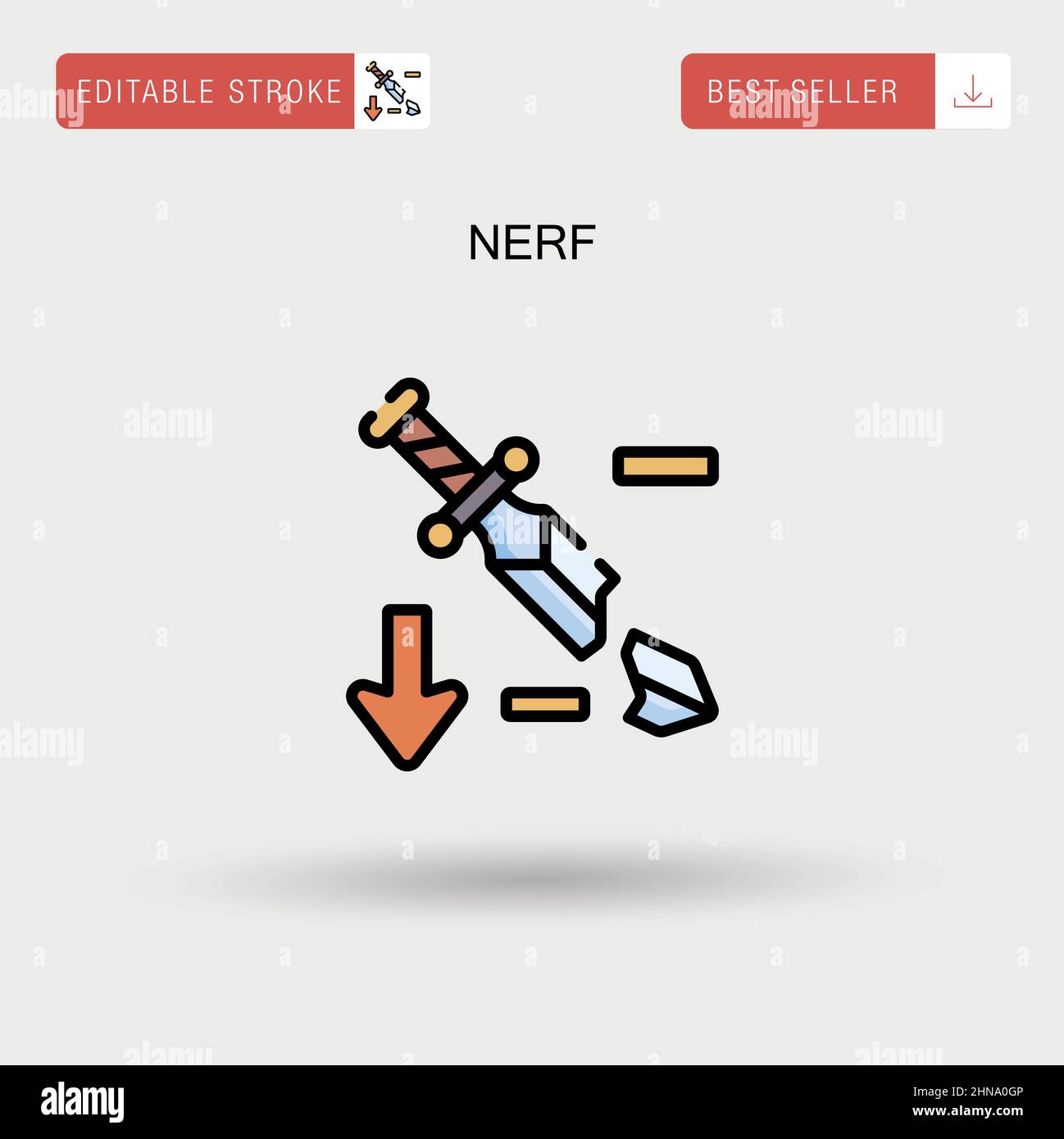 Nerf Simple vector icon Stock Vector Image & Art - Alamy