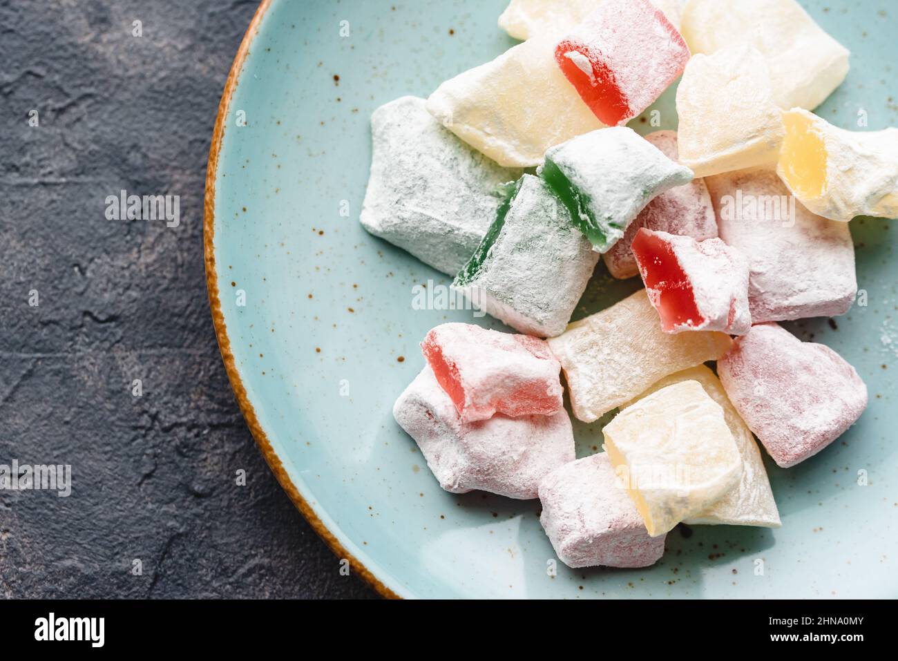 Loukoumi - sweet Greek jelly cubes with rose, lemon and bergamot ...