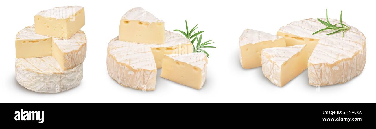 Camembert cheese isolated on white background with clipping path and ...