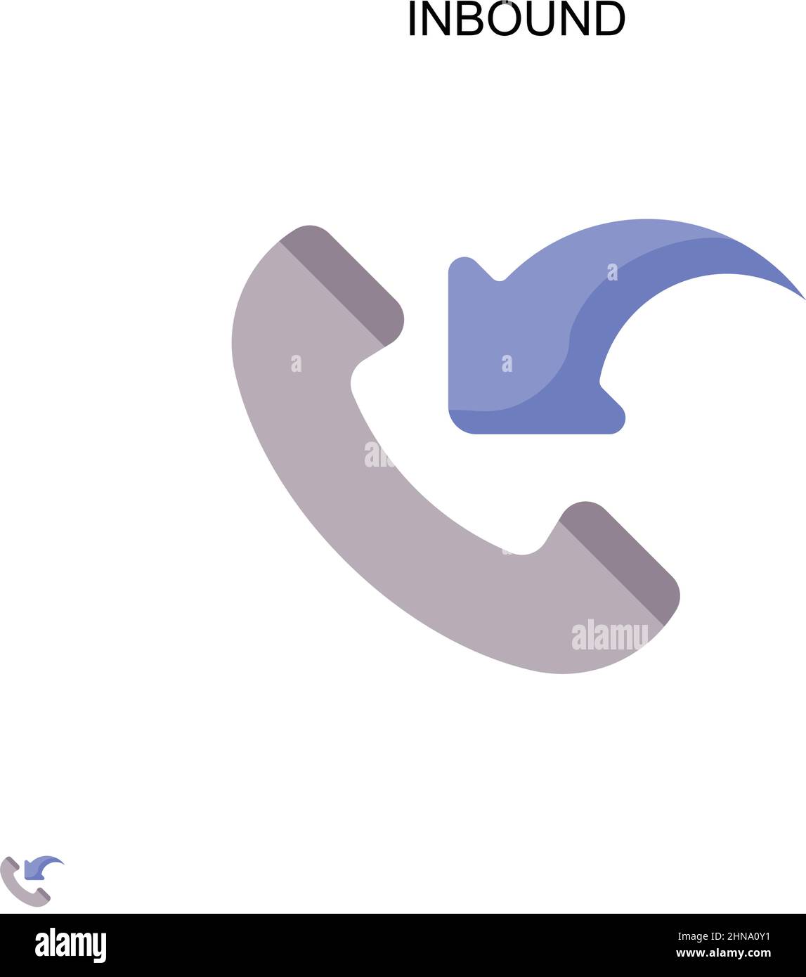 Inbound Simple vector icon. Illustration symbol design template for web ...