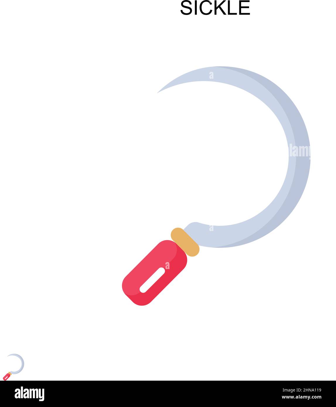 Sickle Simple vector icon. Illustration symbol design template for web ...