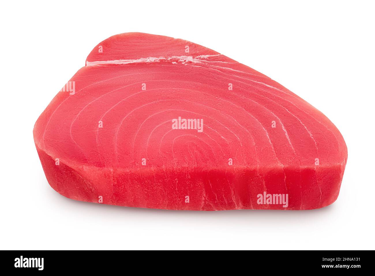Fresh tuna fish fillet steak isolated on white background with clipping ...