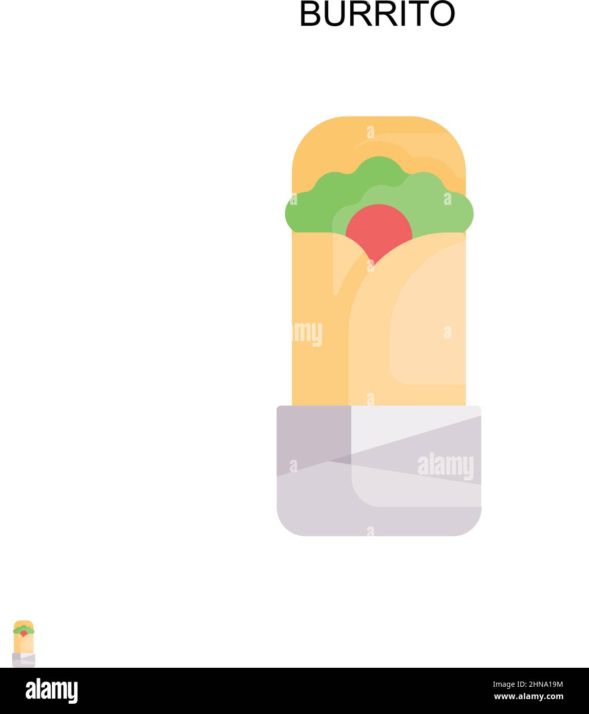 Burrito Simple vector icon. Illustration symbol design template for web ...