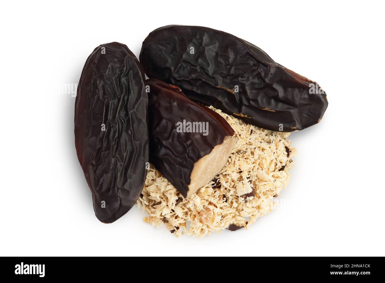 Tonka bean isolated on white background with clipping path and full ...