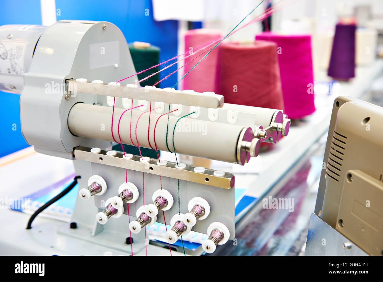 Industrial sewing machine in a textile factory Stock Photo - Alamy