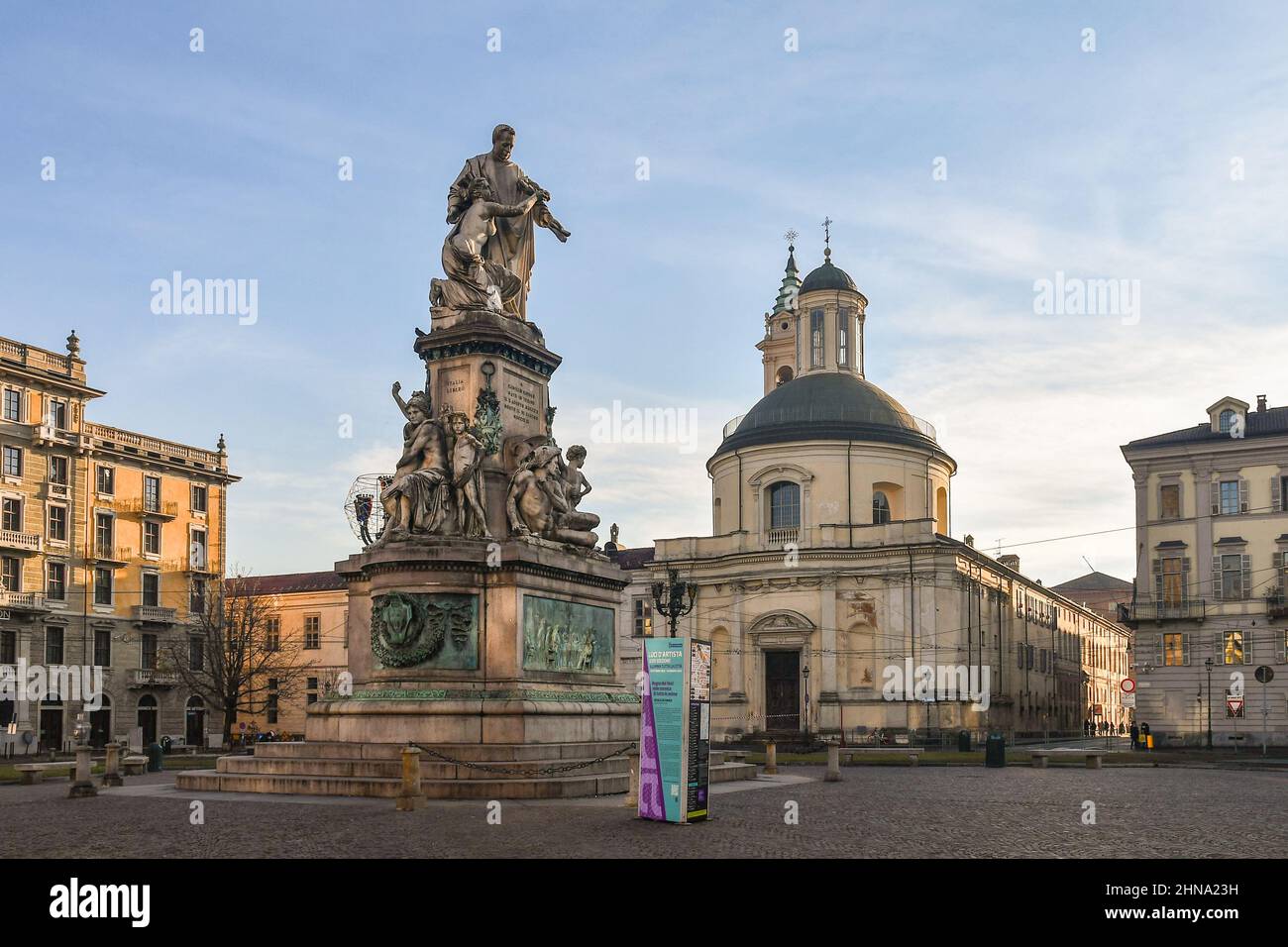 View of Piazza Carlo Emanuele II, better know as Piazza Carlina, with ...