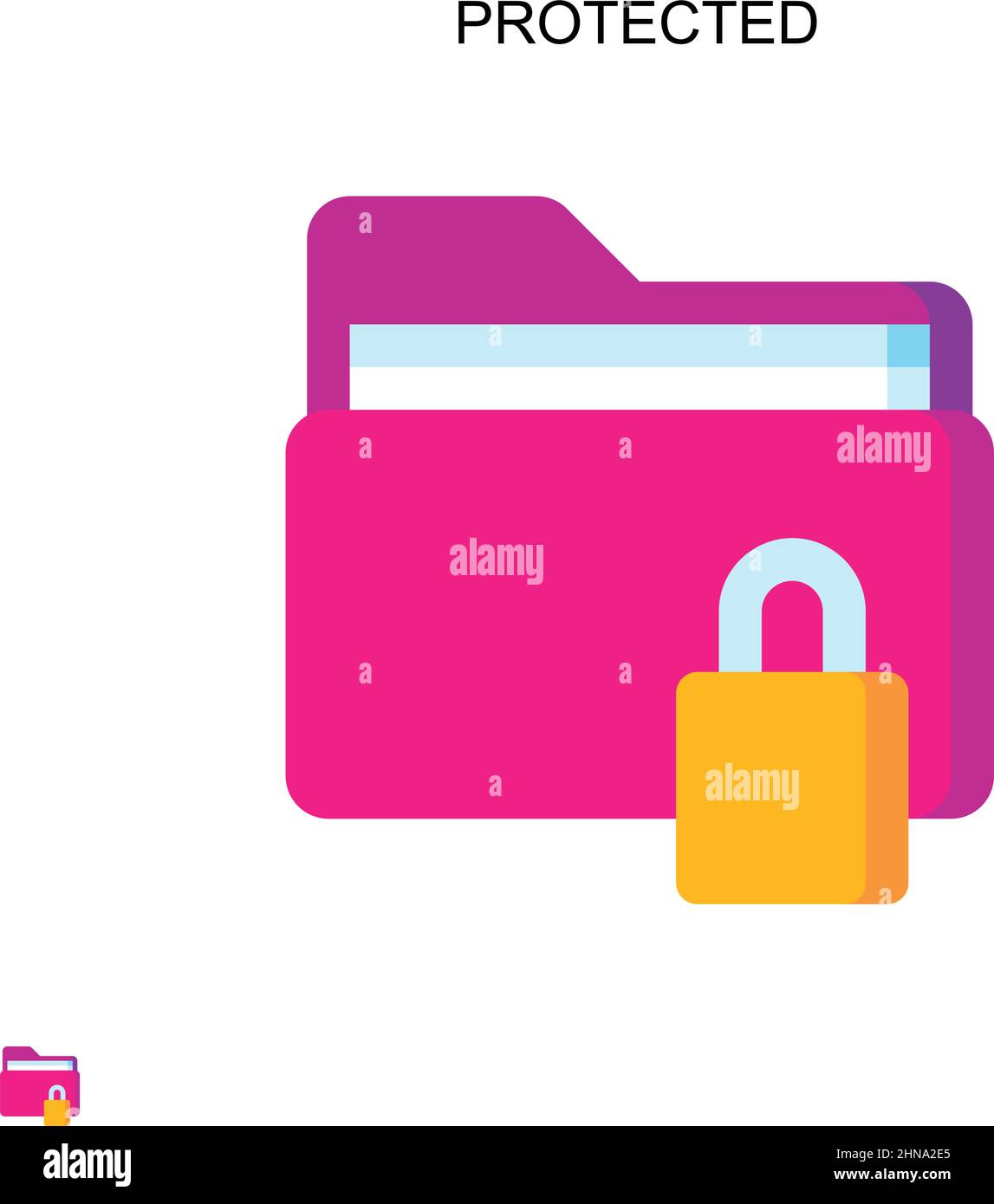 Protected Simple vector icon. Illustration symbol design template for ...