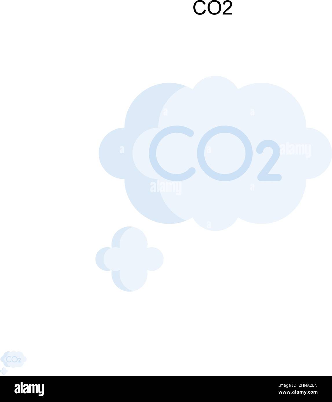 Co2 Simple vector icon. Illustration symbol design template for web ...