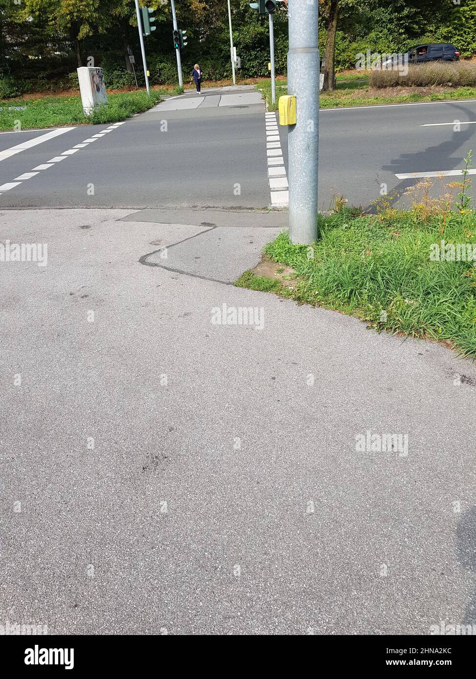 HEILIGENHAUS, NRW, GERMANY - SEPTEMBER 13, 2019: Woman of a traffic ...