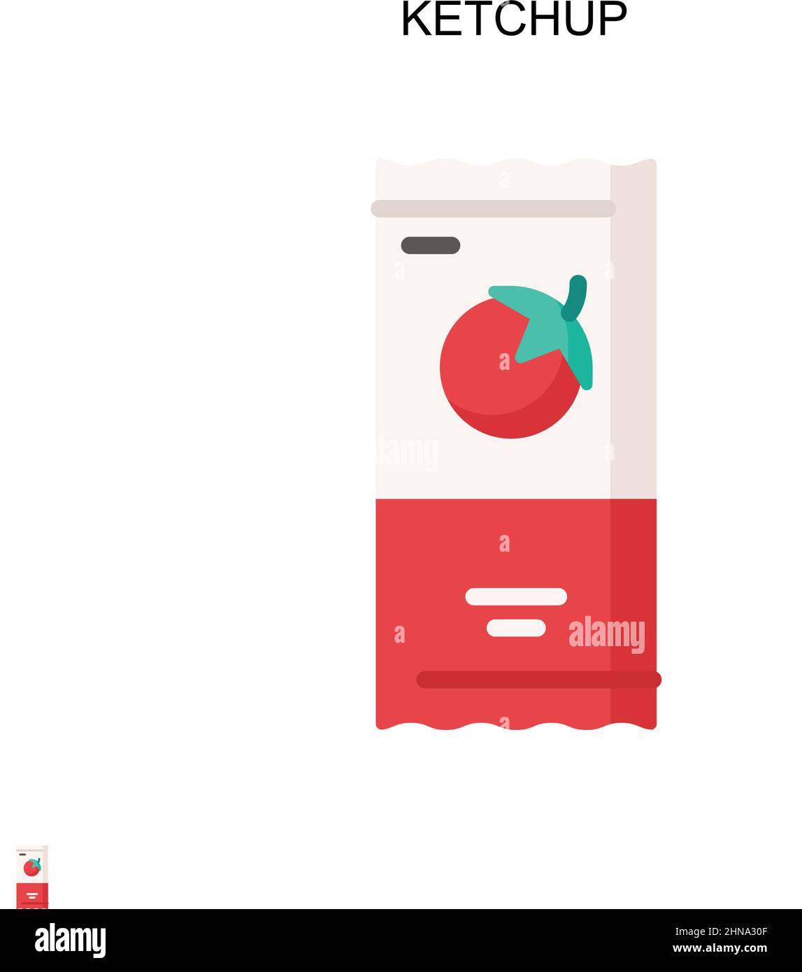 Ketchup Simple vector icon. Illustration symbol design template for web ...