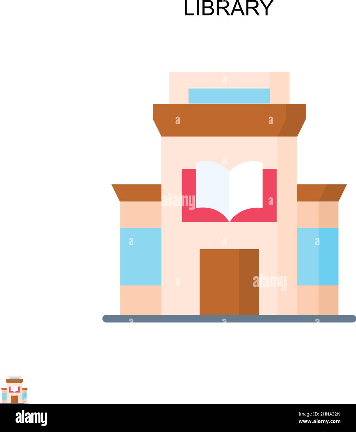 Library Simple vector icon. Illustration symbol design template for web ...