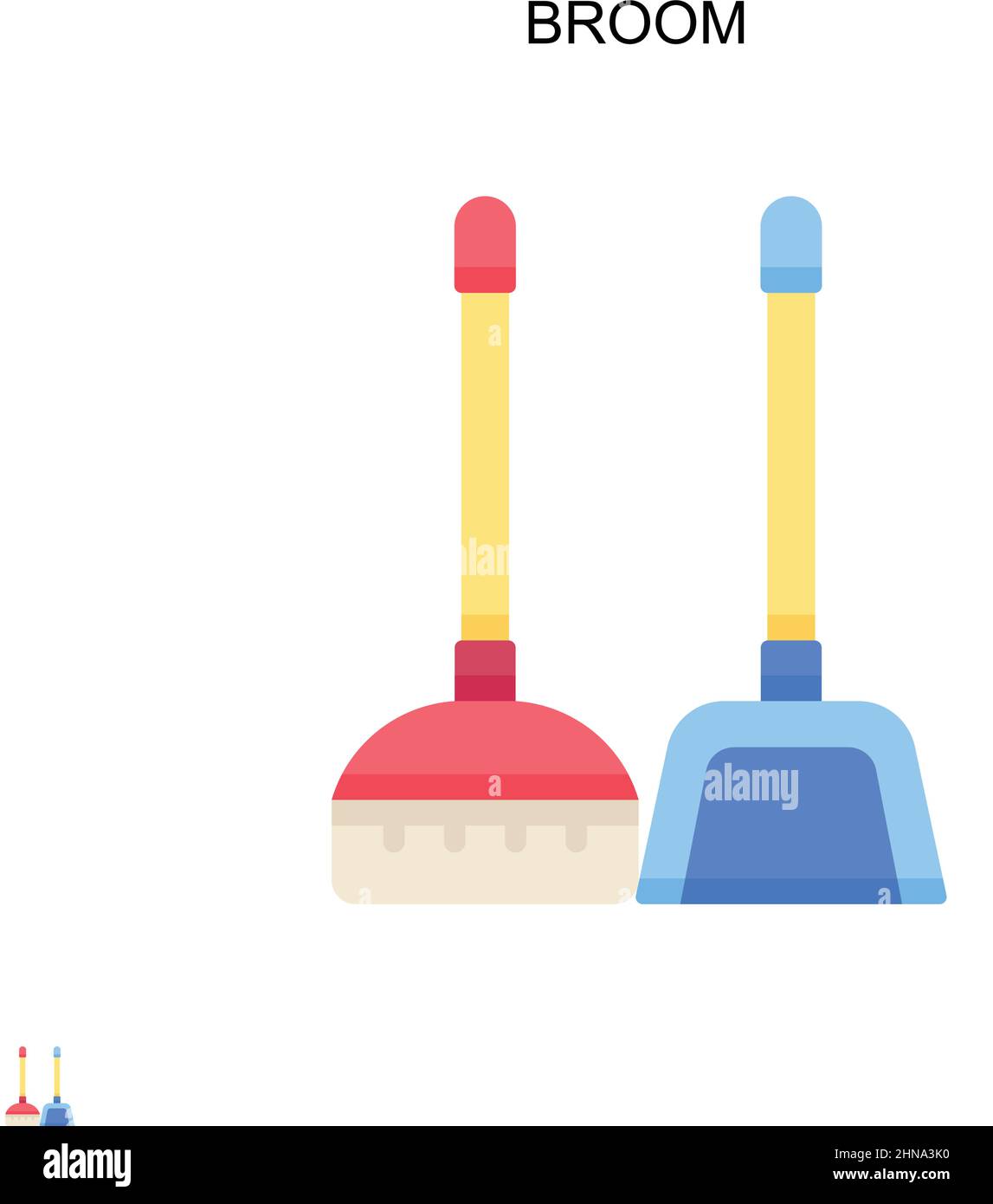 Broom Simple vector icon. Illustration symbol design template for web ...