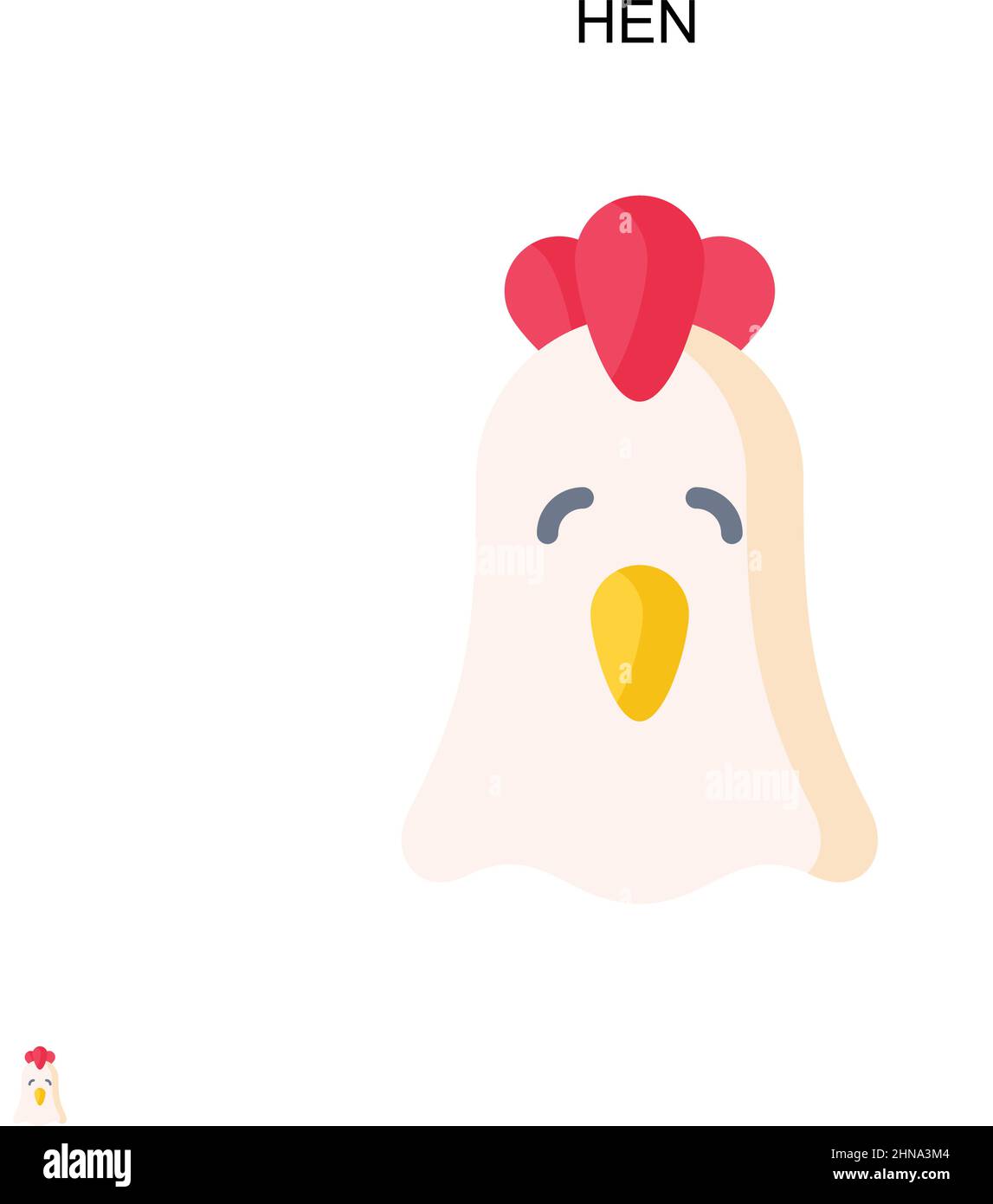 Hen Simple vector icon. Illustration symbol design template for web ...