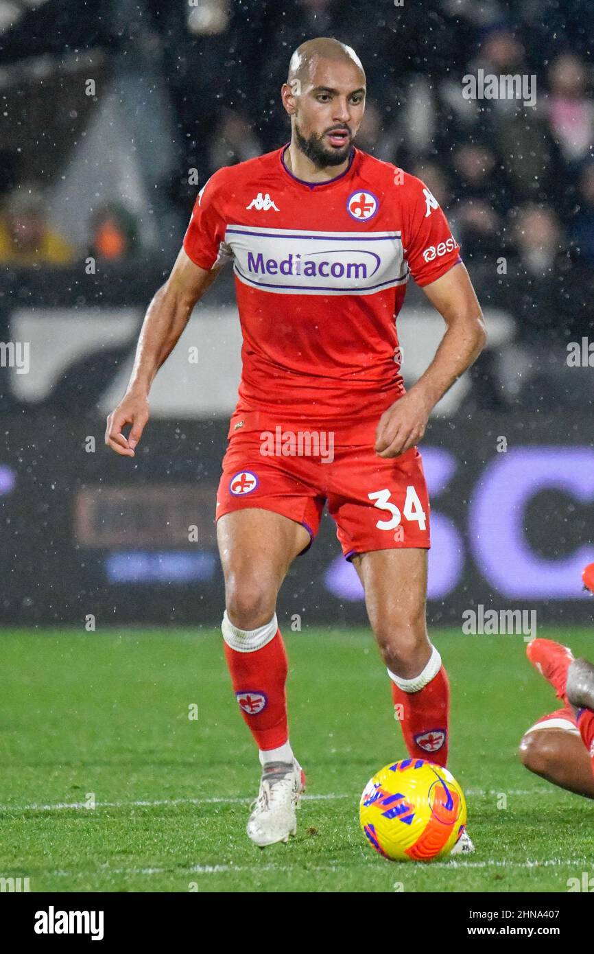 La Spezia, Italy. 14th Feb, 2022. Fiorentina's Sofyan Amrabat during ...