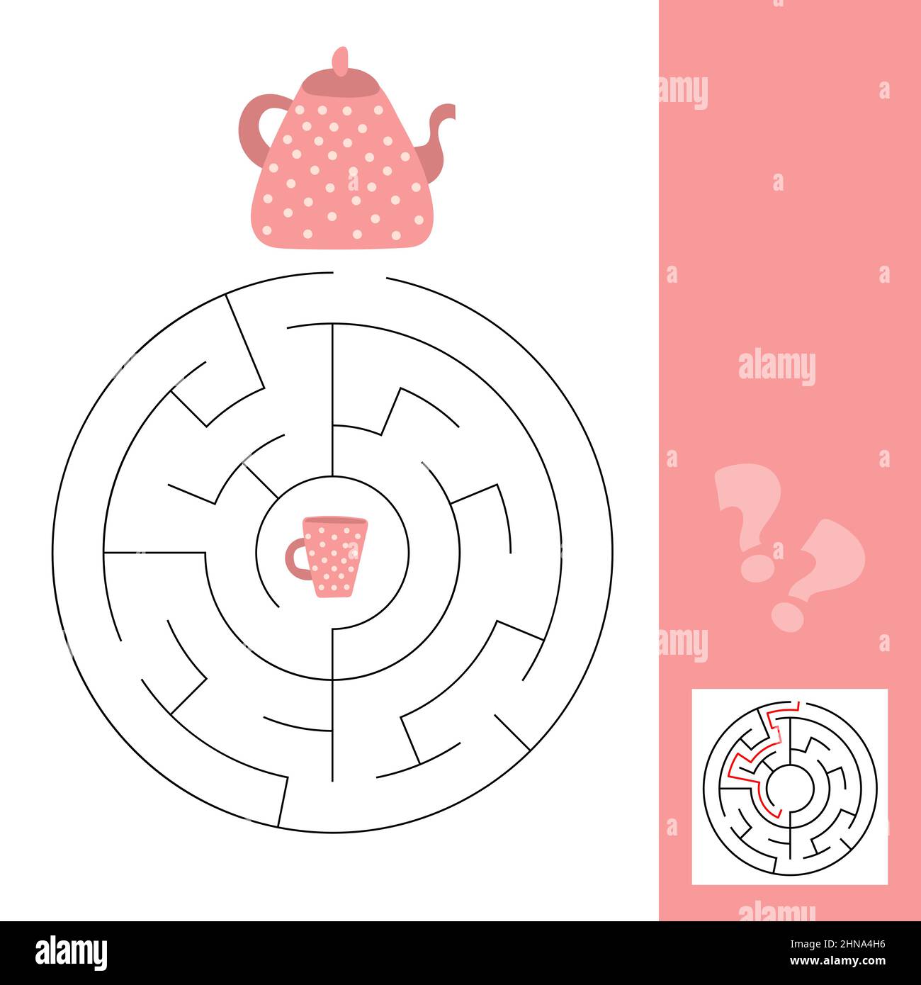 Education logic maze game for preschool kids. Kids activity sheet ...