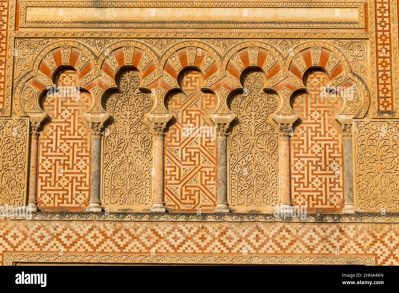 Patterns in traditional arabic style on carved walls of the famous ...