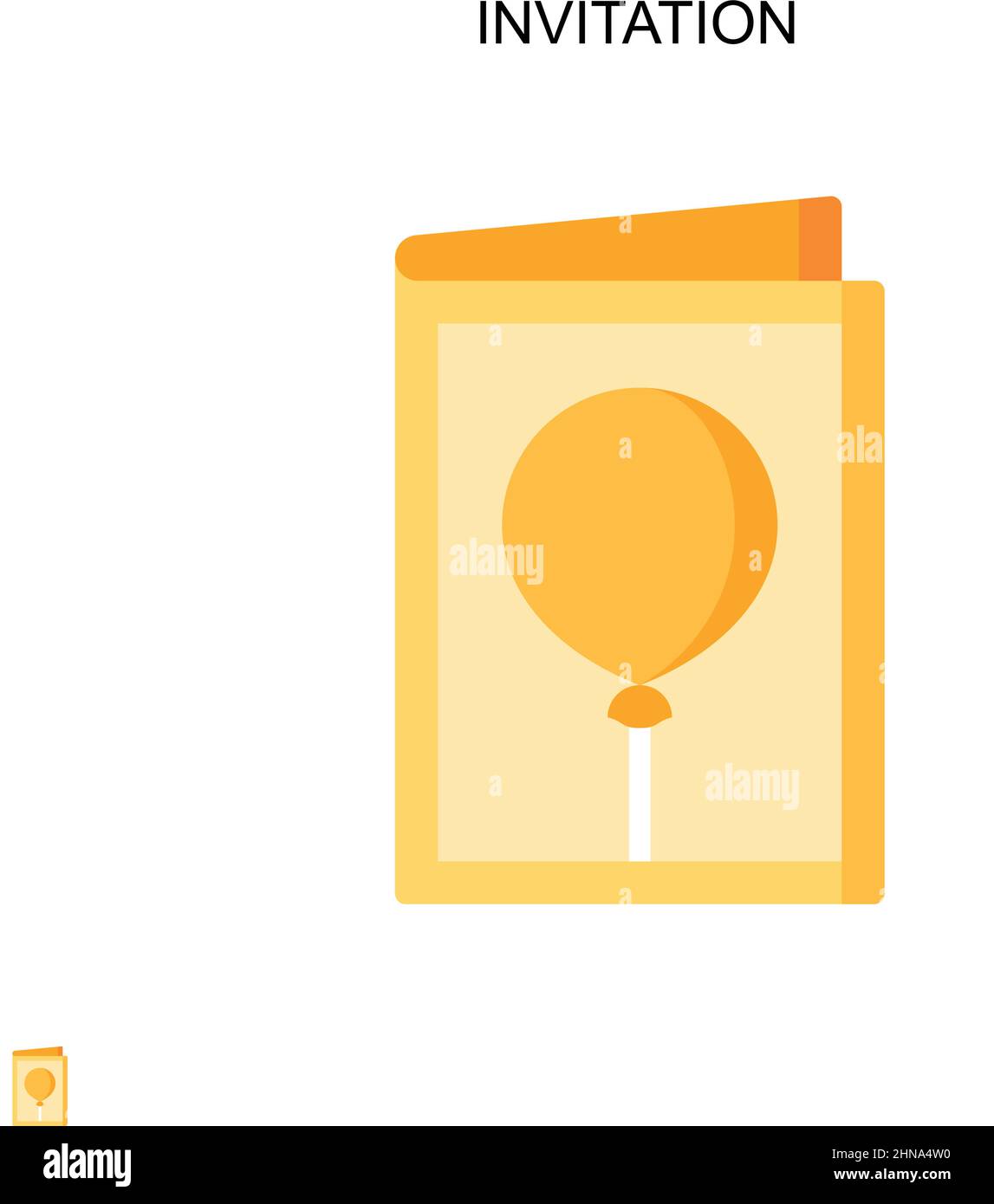 Invitation Simple vector icon. Illustration symbol design template for ...