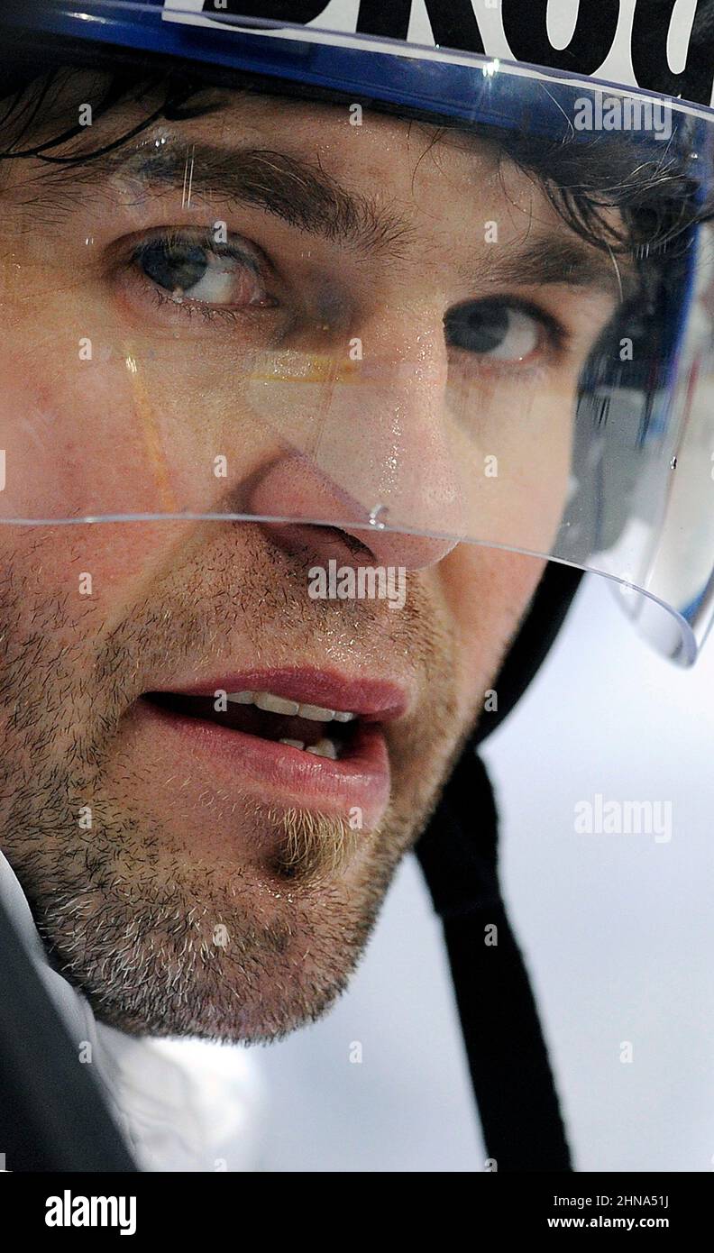 Czech ice hockey player Jaromir Jagr is seen during traing in Mannheim ...