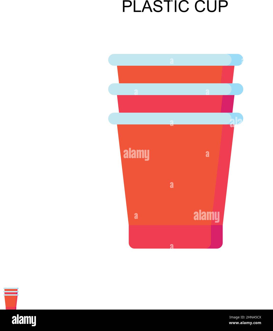 Plastic cup Simple vector icon. Illustration symbol design template for ...