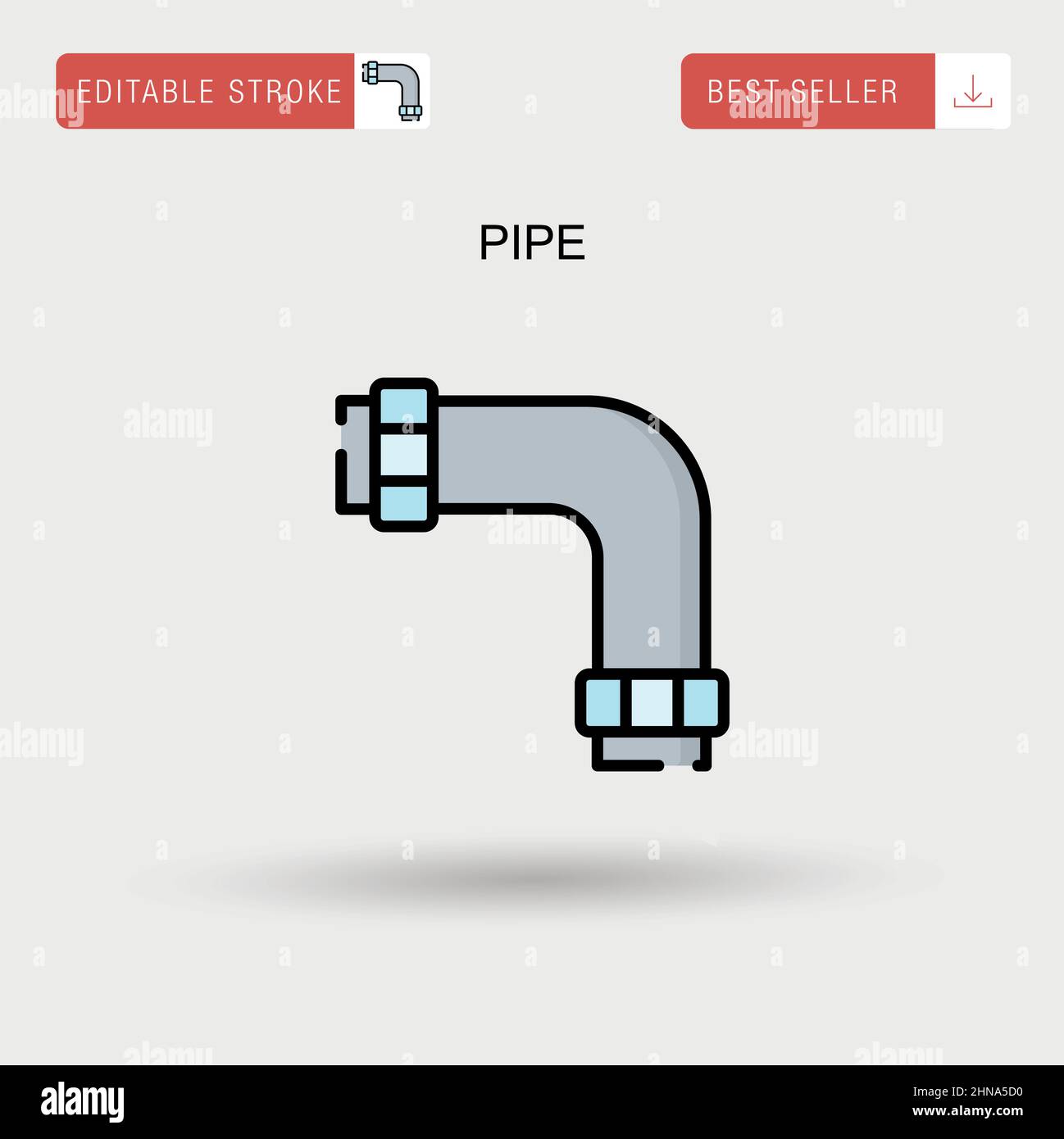 Pipe Simple vector icon Stock Vector Image & Art - Alamy