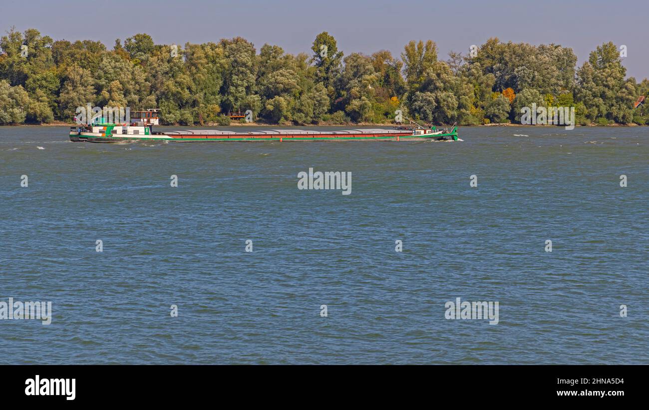 Self Propelled Ship Bulk Cargo Carrier at Danube River Stock Photo - Alamy