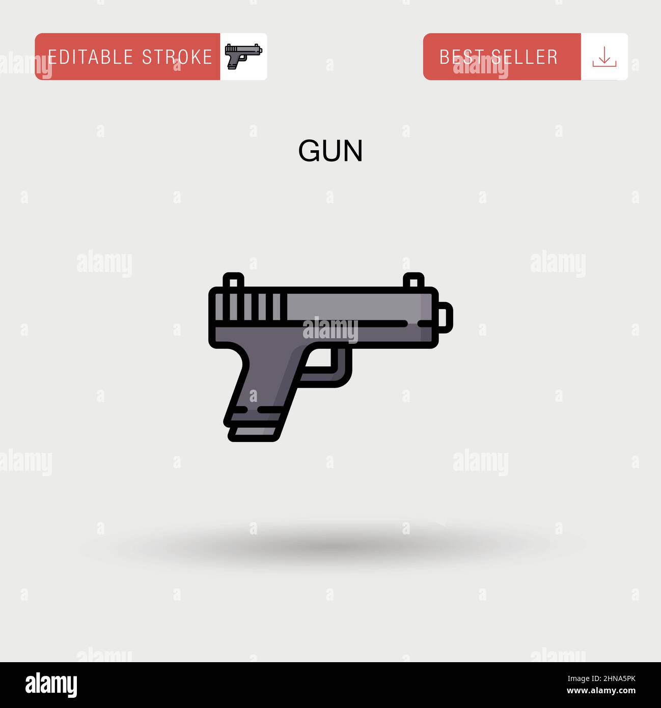 Gun Simple vector icon Stock Vector Image & Art - Alamy