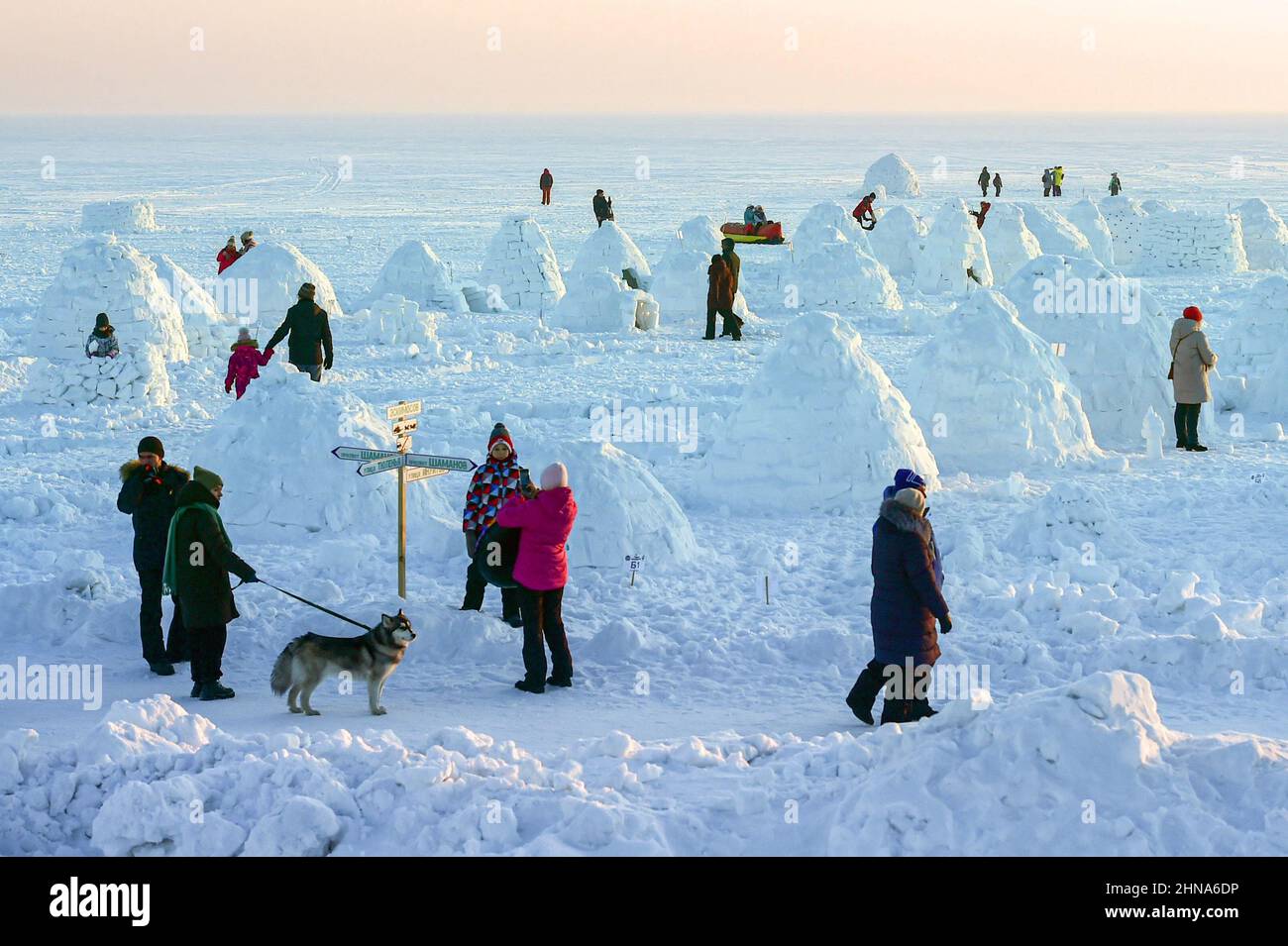 Participants of the Igloo-2022 festival "City of the Eskimos" on the ...