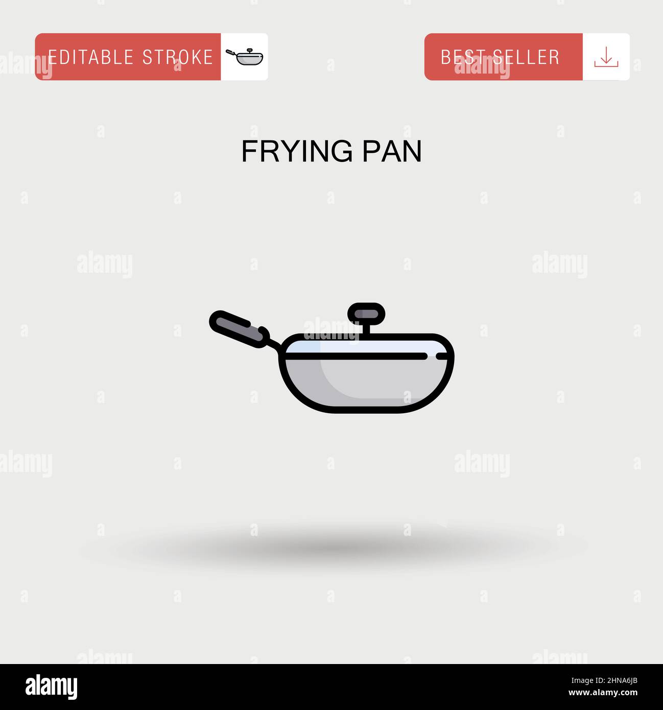 Frying pan Simple vector icon Stock Vector Image & Art - Alamy