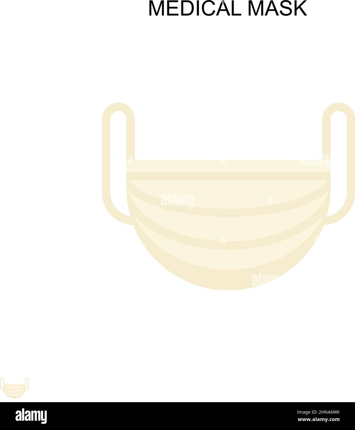 Medical mask Simple vector icon. Illustration symbol design template ...