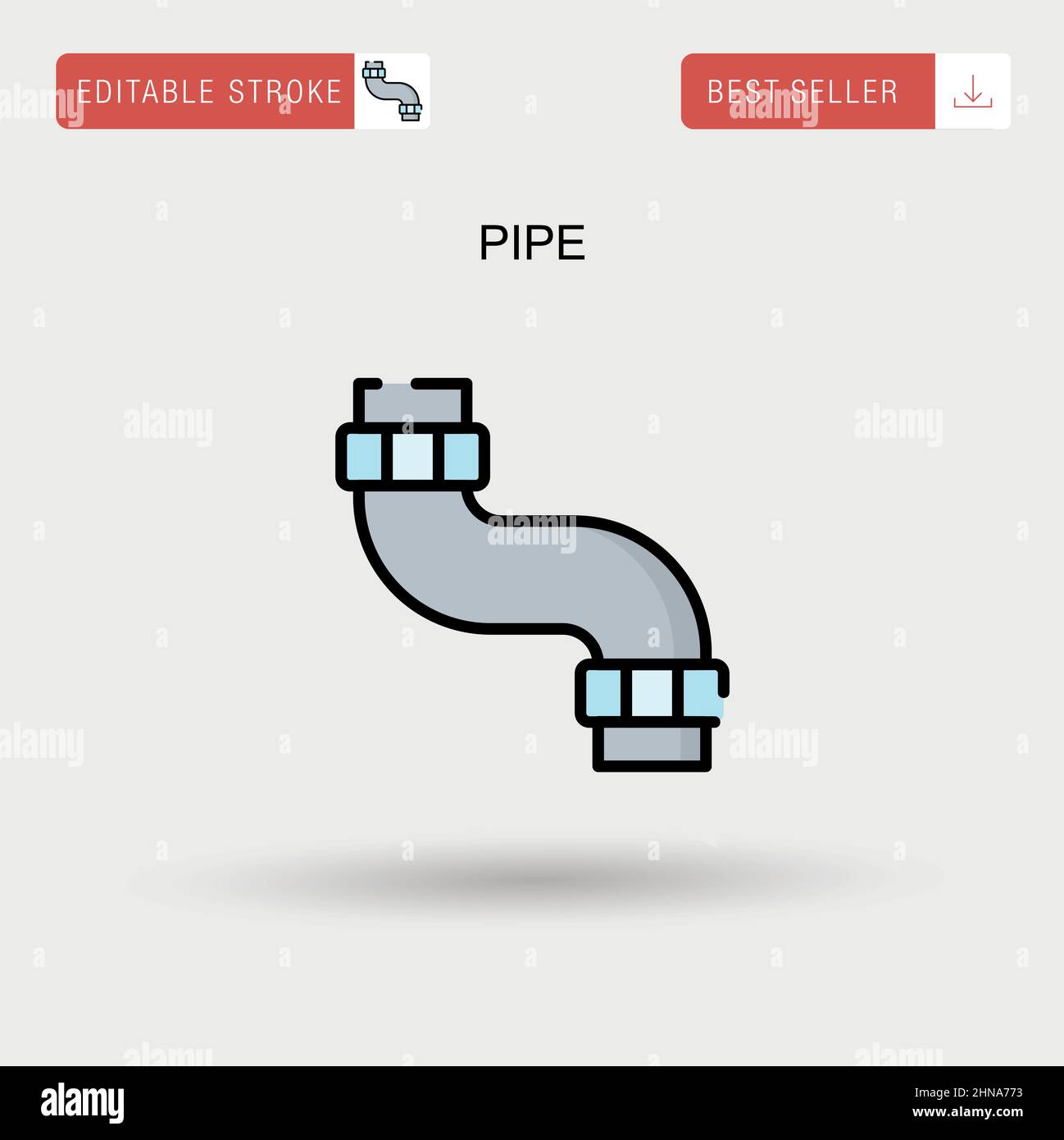 Pipe Simple vector icon Stock Vector Image & Art - Alamy