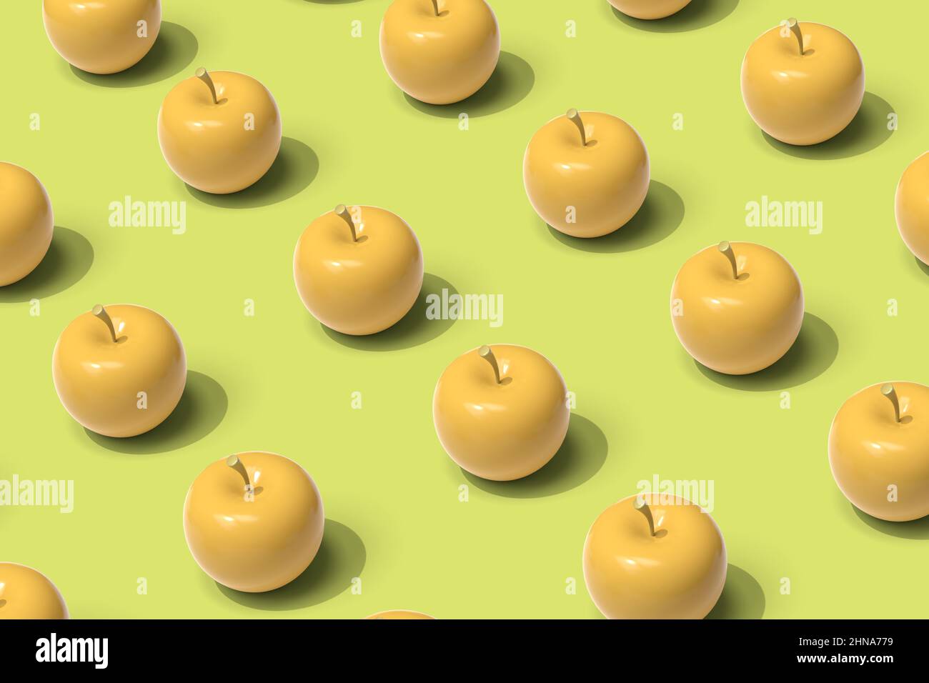 Cartoon apples pattern background. 3D illustration Stock Photo - Alamy