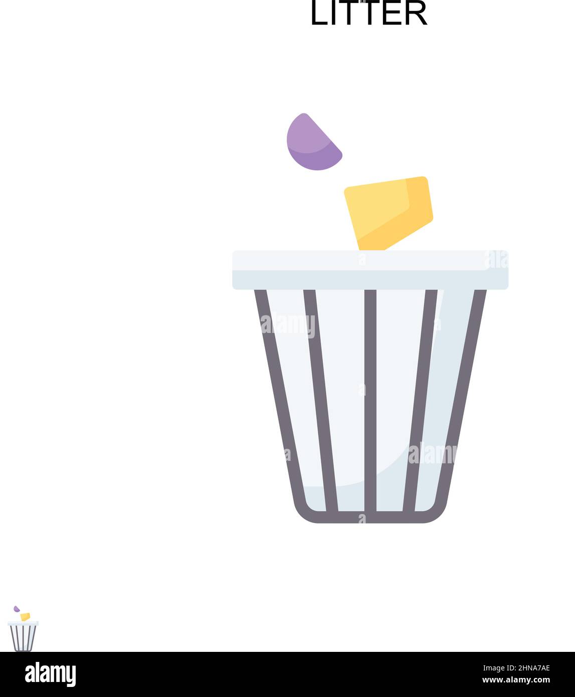 Litter Simple vector icon. Illustration symbol design template for web ...