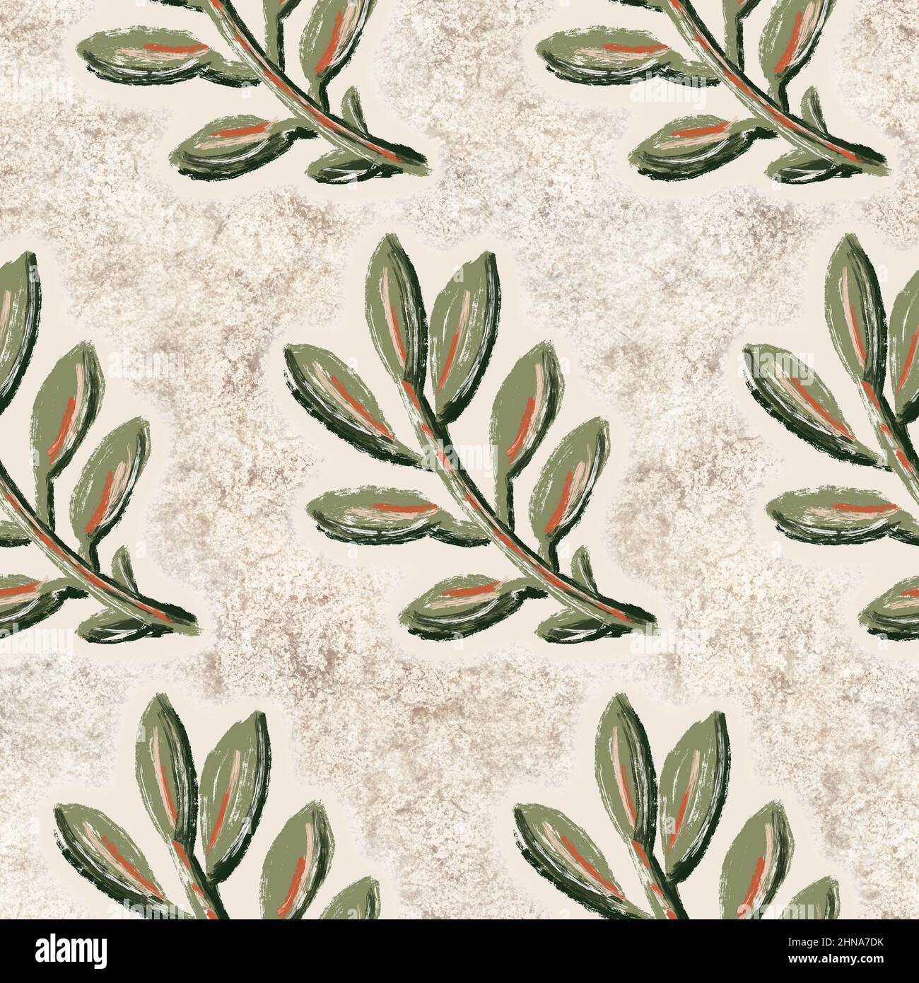 Desert plant on sand texture seamless raster pattern. Organic succulent ...