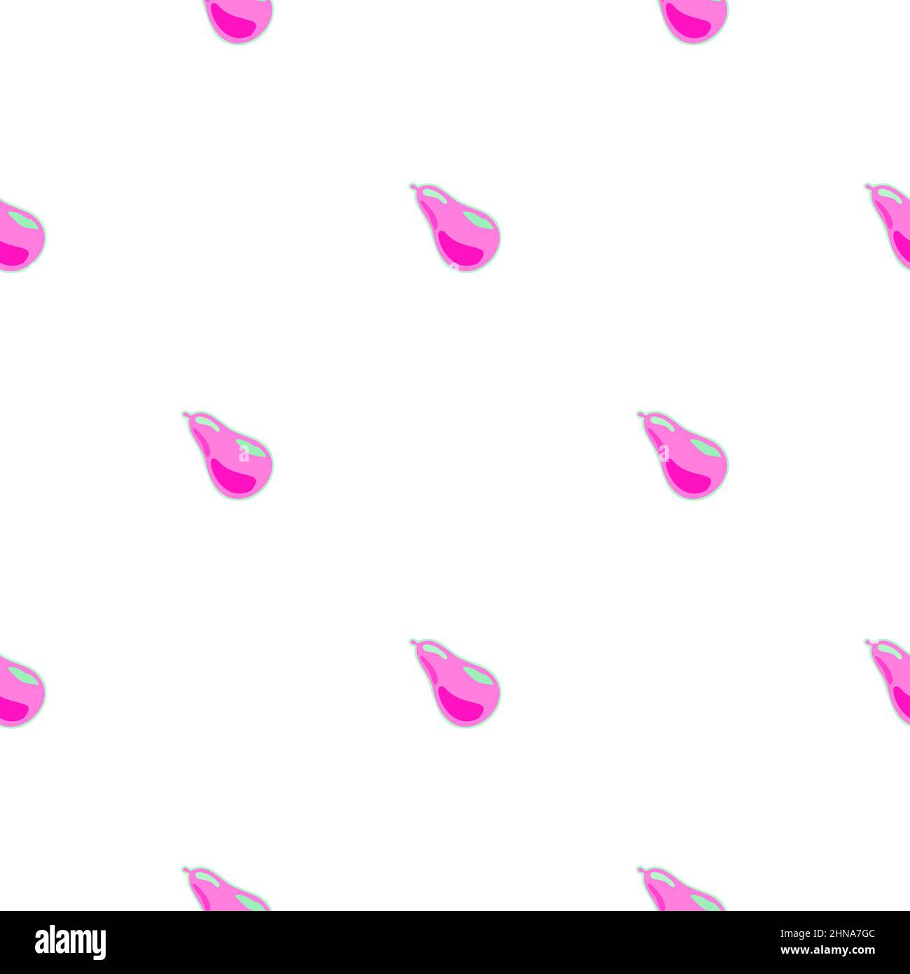 Abstract Pear Seamless Pattern Decorative Background Fruits Repeated
