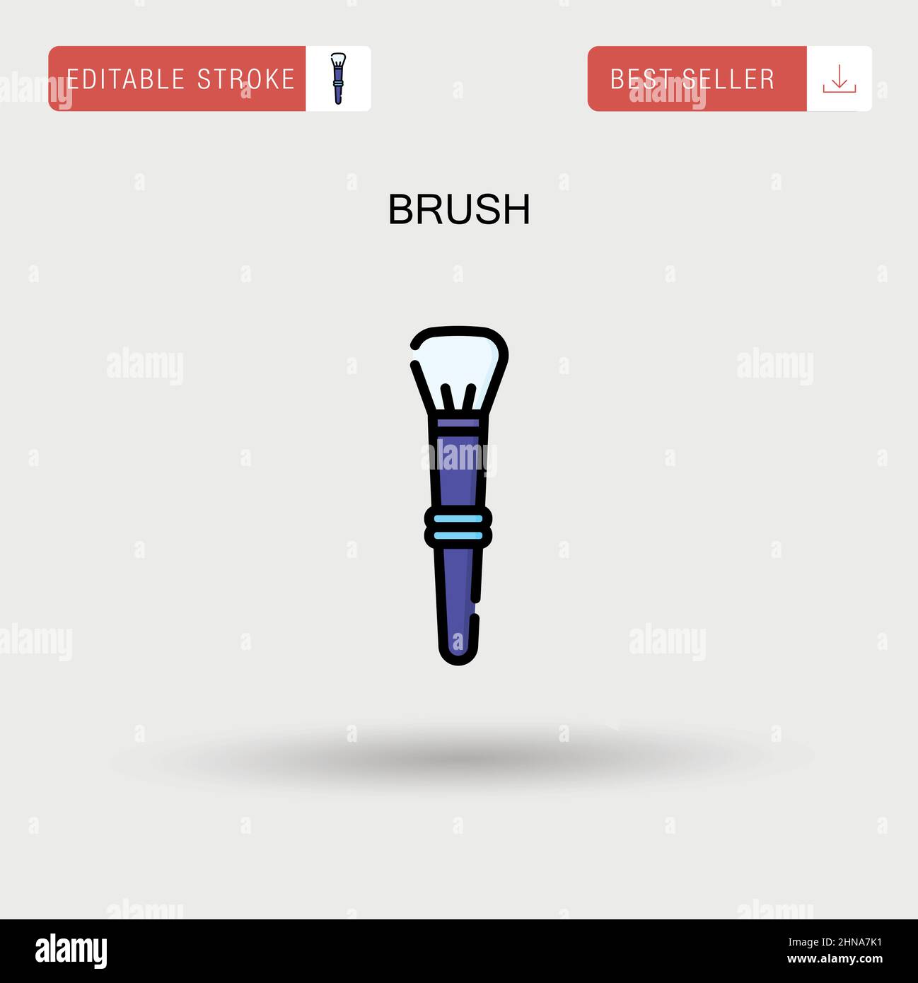 Brush Simple vector icon Stock Vector Image & Art - Alamy