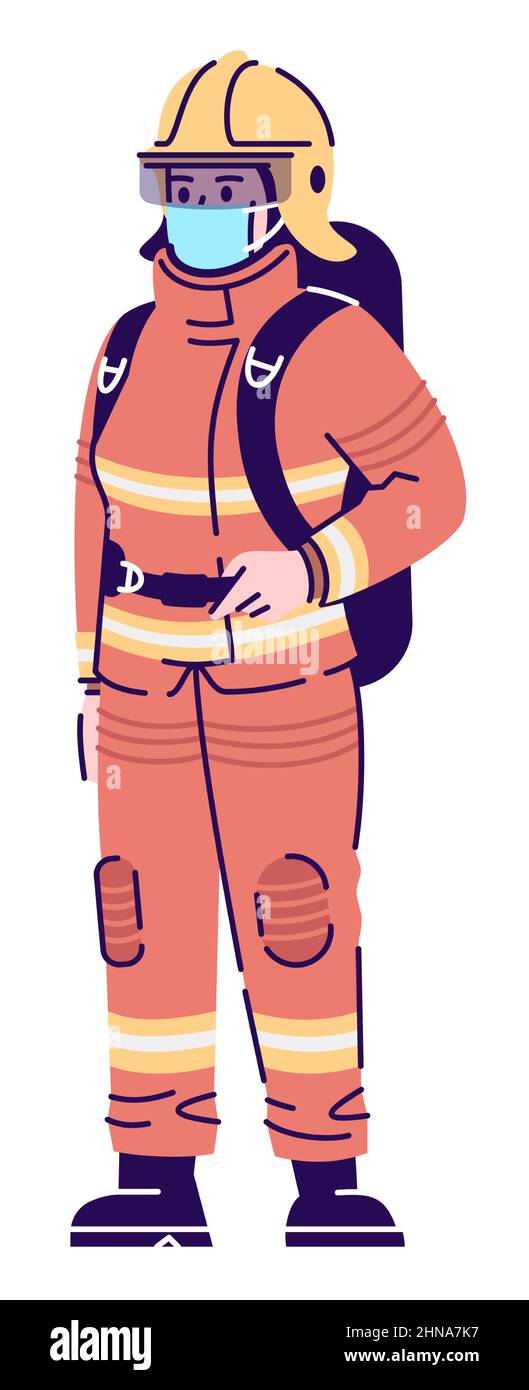 Front-line emergency semi flat RGB color vector illustration Stock ...