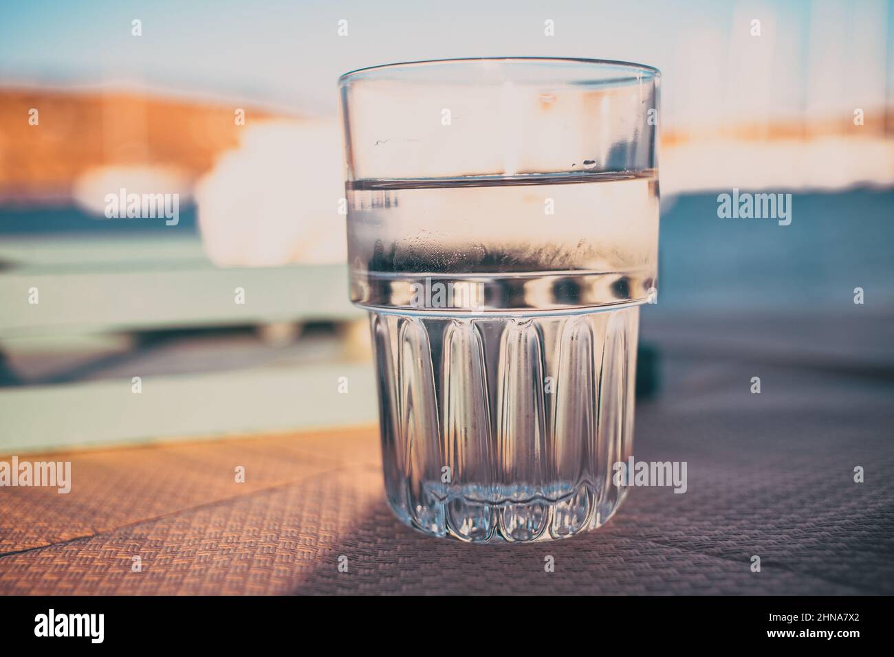 fresh clean glass of water on sunny day Stock Photo - Alamy