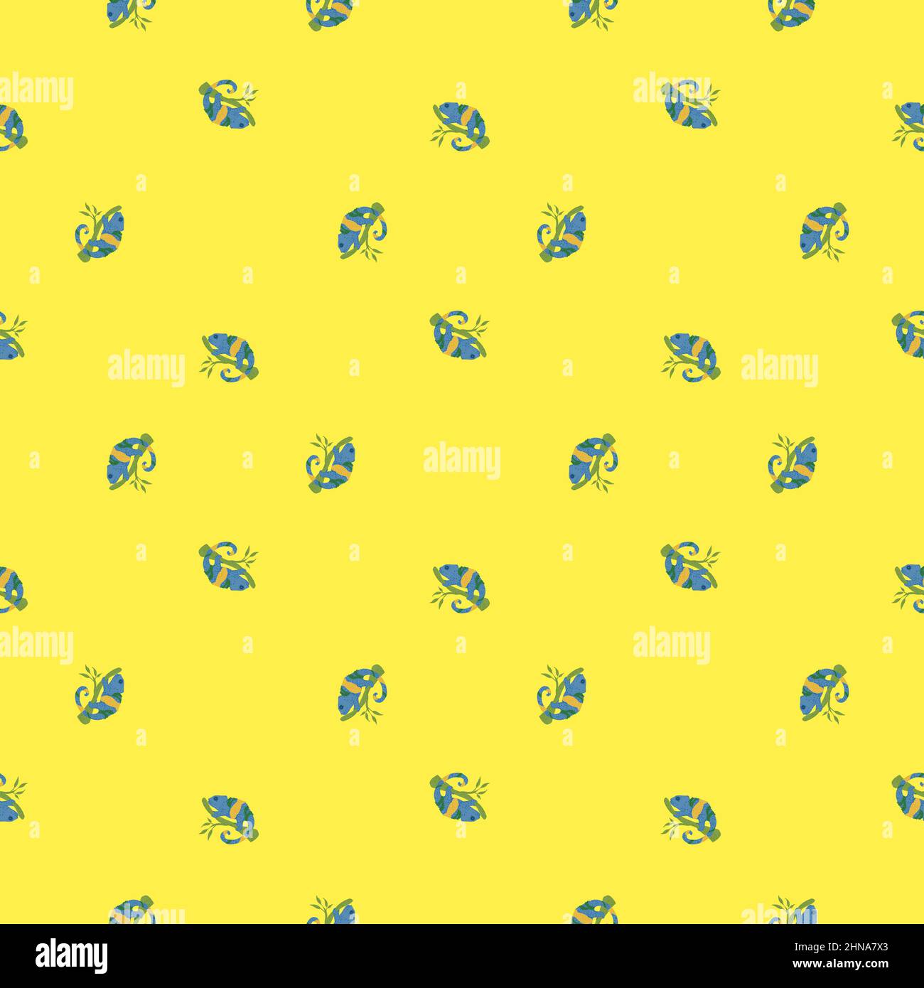 Chameleon seamless pattern. Background of tropical lizard. Repeated ...