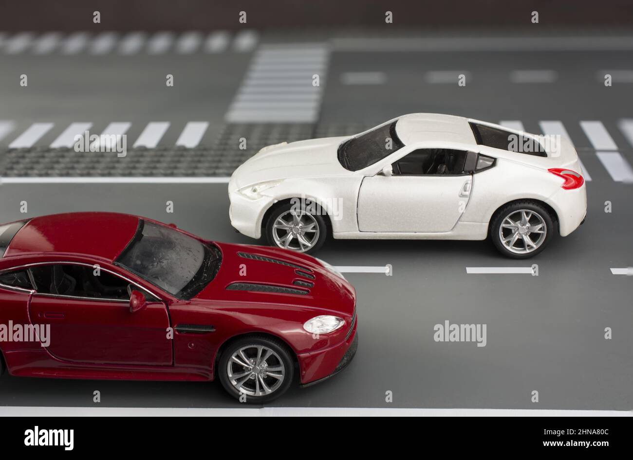 toy model cars on road Stock Photo - Alamy