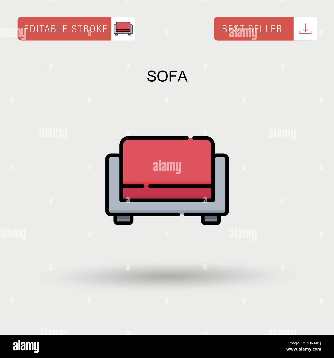 Simple sofa icon hi-res stock photography and images - Alamy