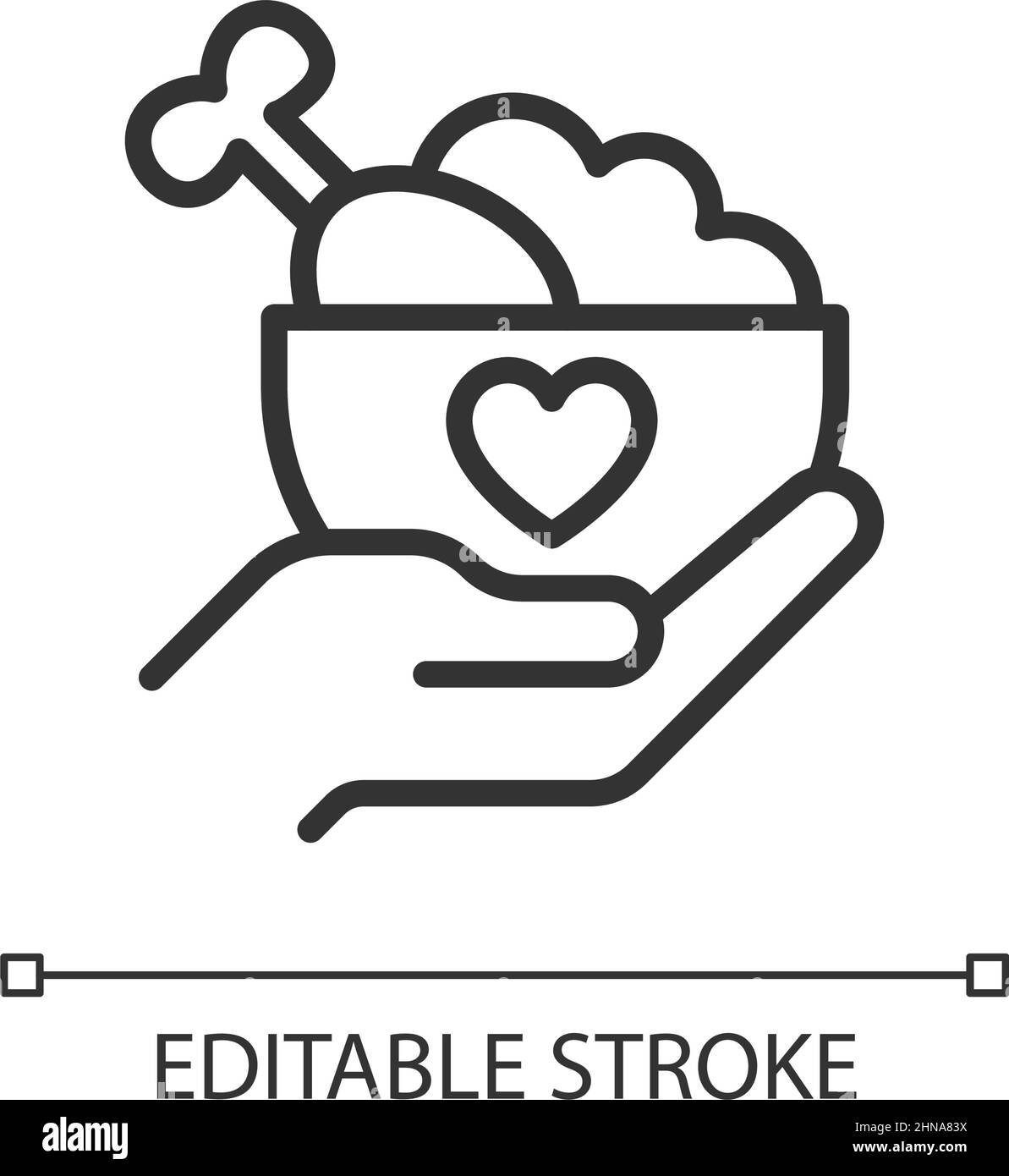 Food donation pixel perfect linear icon Stock Vector Image & Art - Alamy