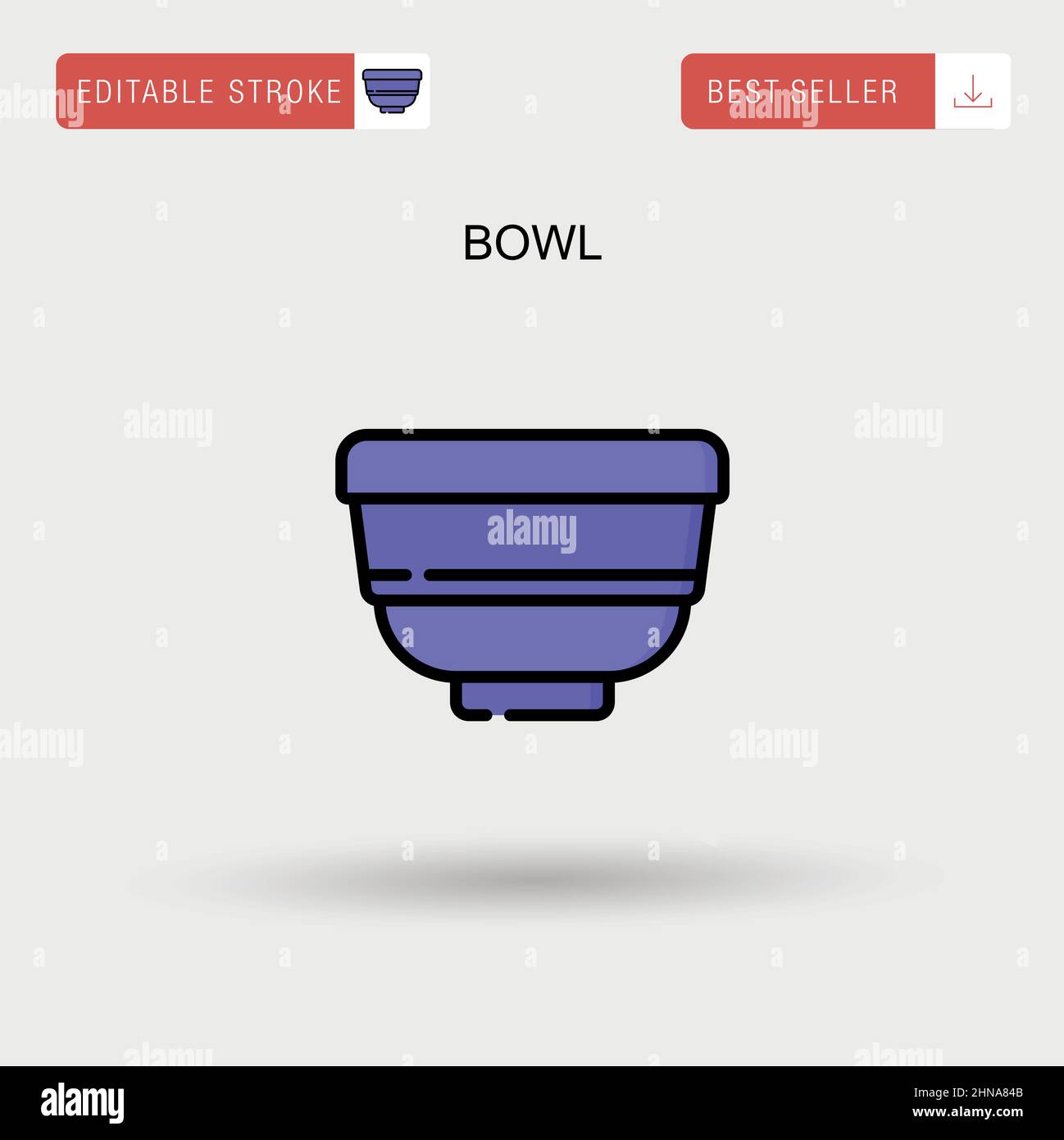 Bowl Simple vector icon Stock Vector Image & Art - Alamy