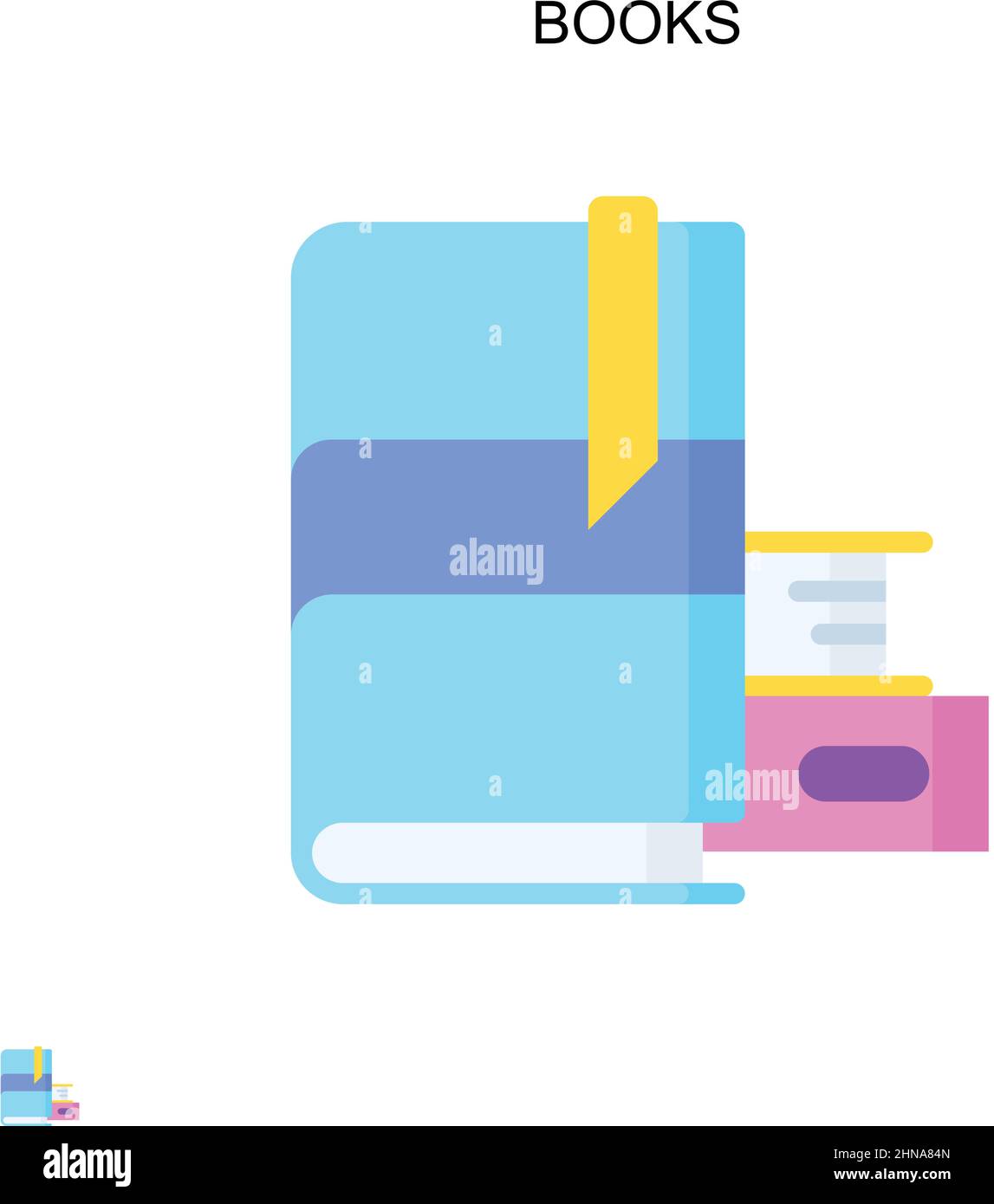 Books Simple vector icon. Illustration symbol design template for web ...