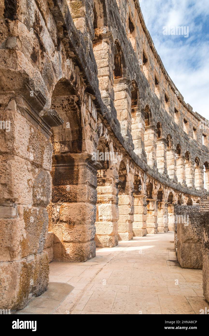 The Roman Arena in Pula, Croatia, Europe Stock Photo - Alamy