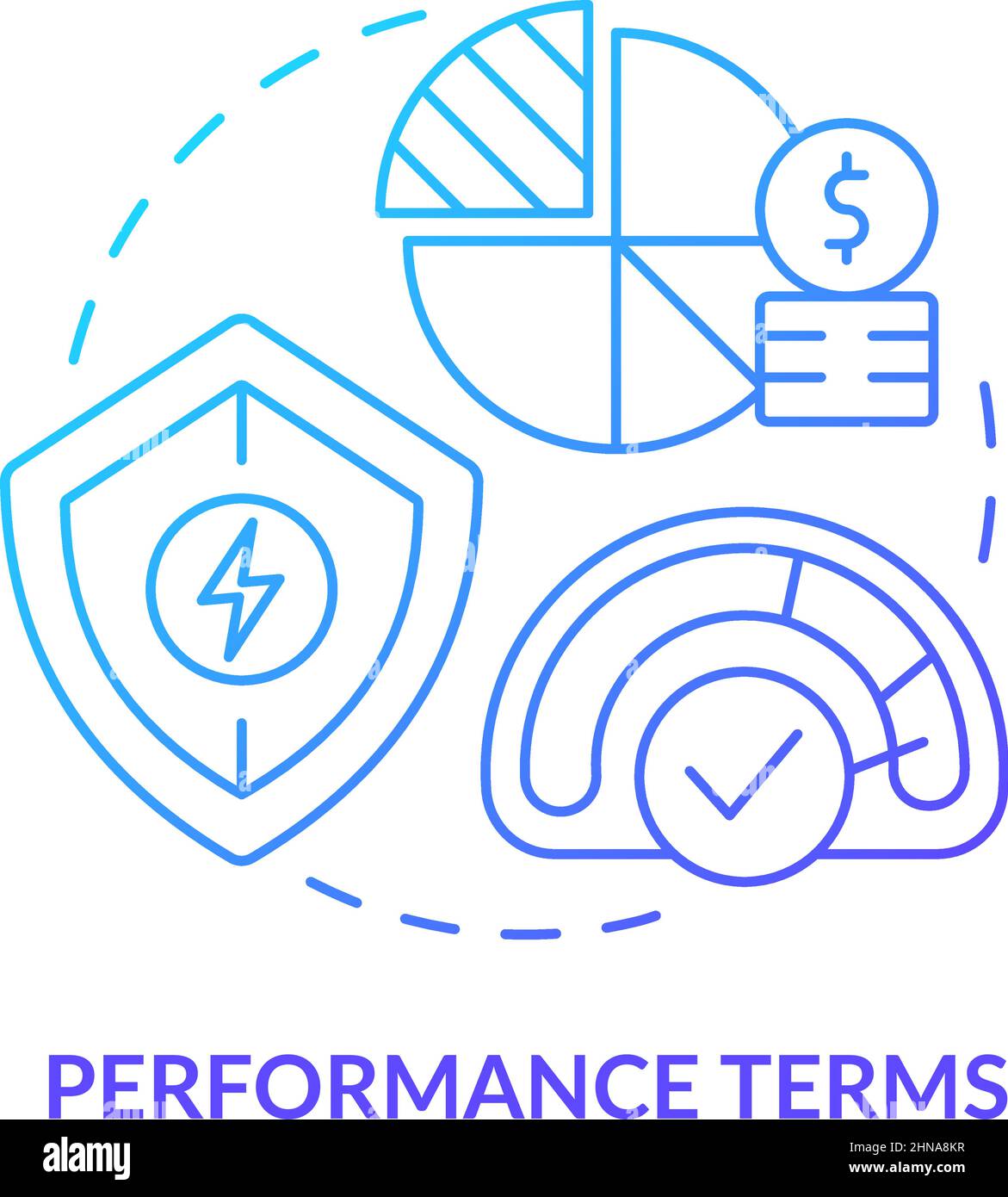 Performance terms blue gradient concept icon Stock Vector Image & Art ...